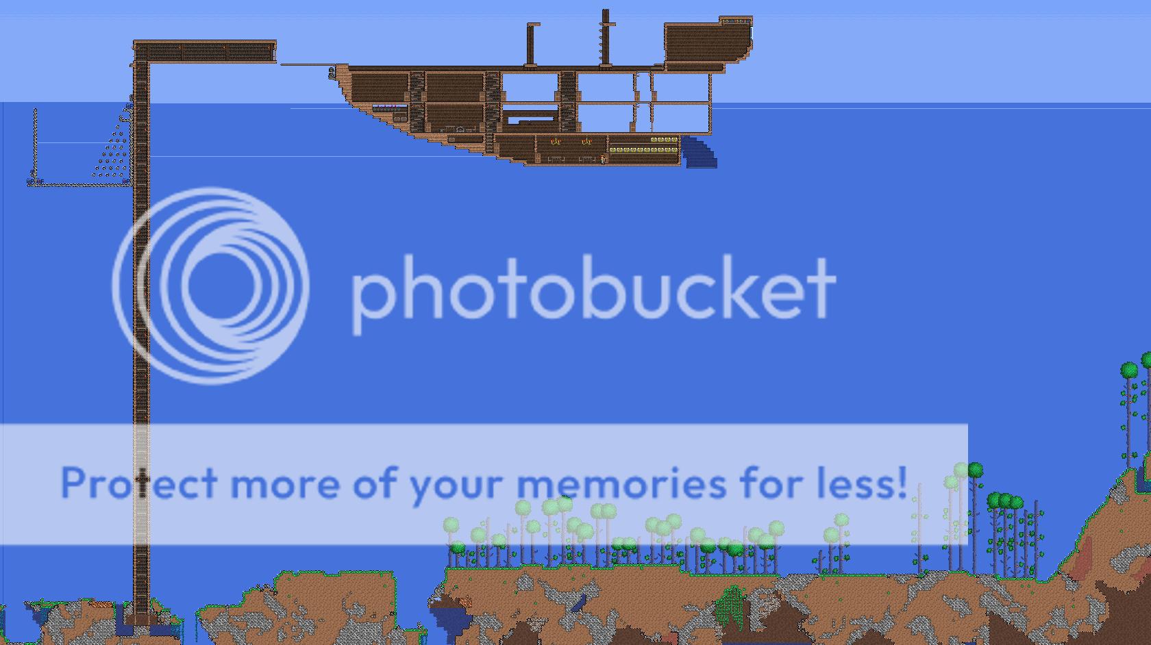 Yai-yo-yai-yo~~~ My personal ship and dock, work in progress. : r/Terraria